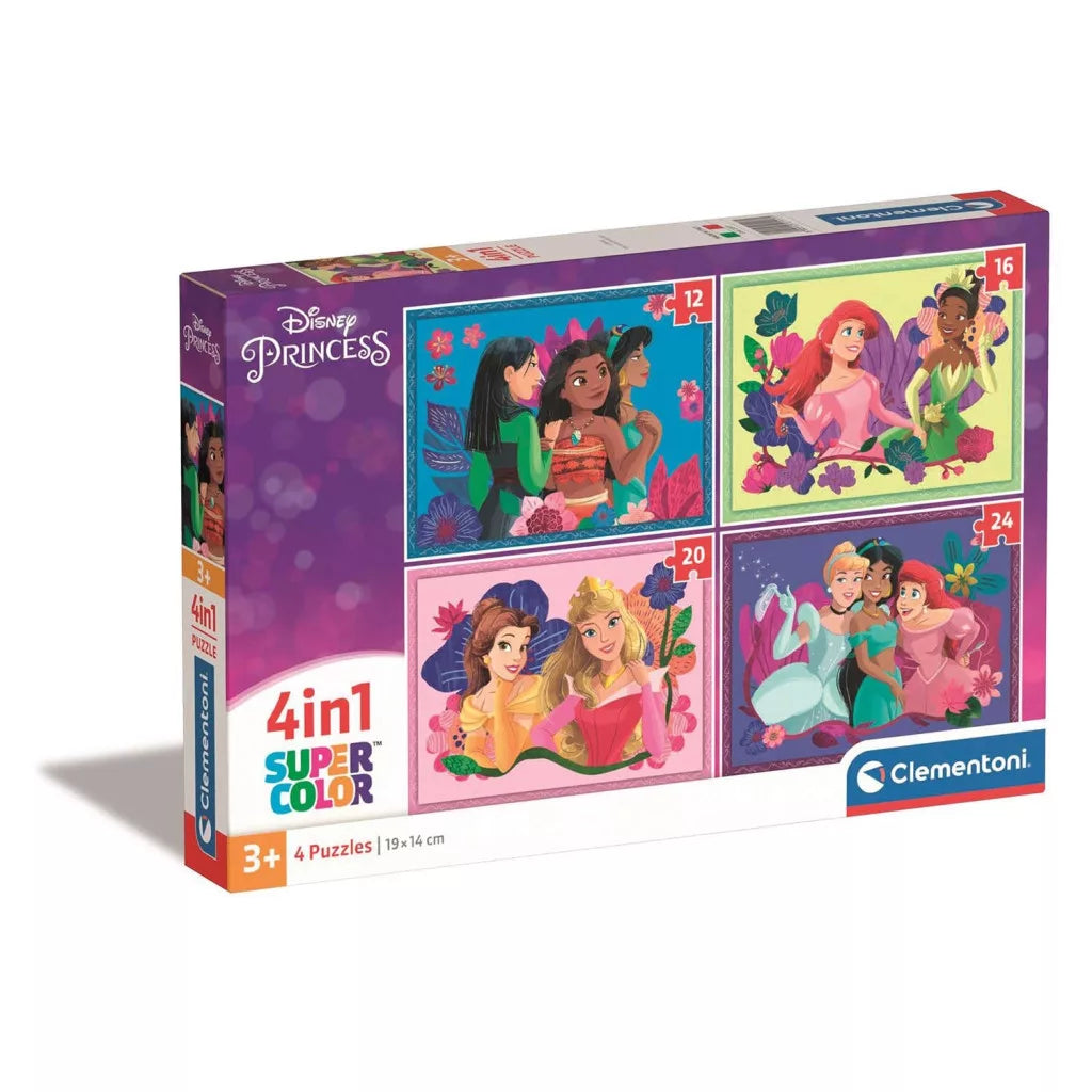 Disney Princess 4-in-1 púsluspil | Clementoni | Pollyanna